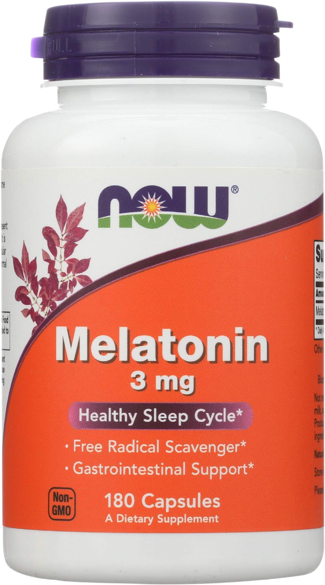 Now Foods Melatonin 3mg - 180 Capsules - Viva Organics VitaVault